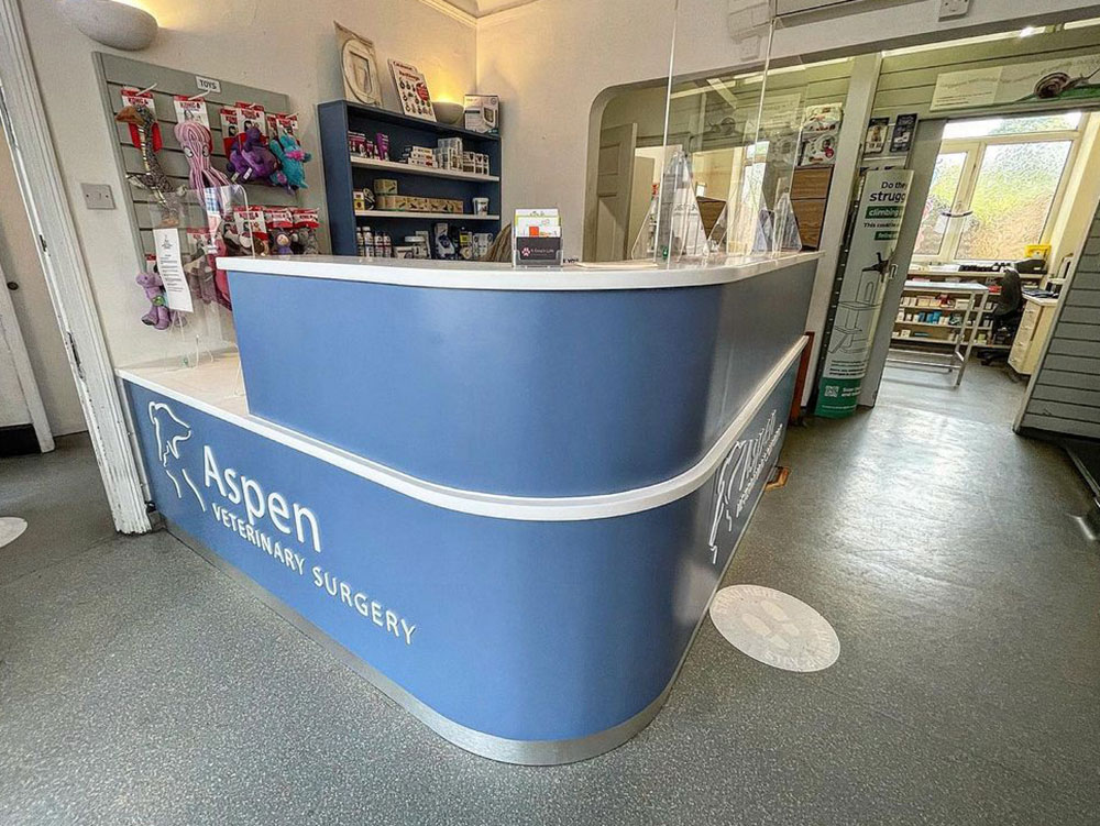 Curved Vets Reception Desk Project - Nokk